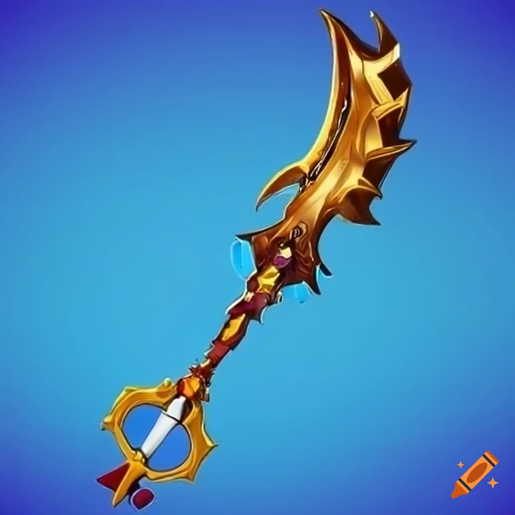 Golden wing keyblade on Craiyon