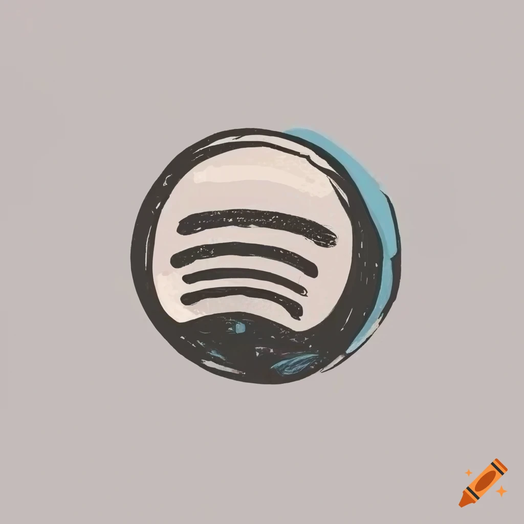 Hand drawn spotify logo on Craiyon