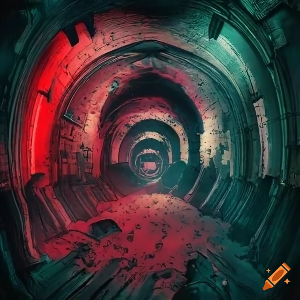 Heavy metal album cover 'abyss factory' with coal mining factory scene ...