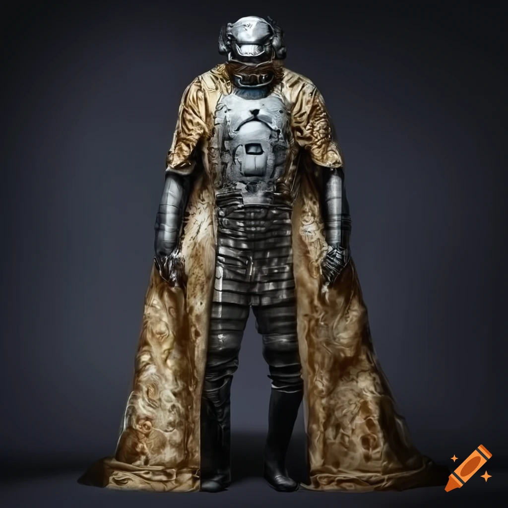 Genetic engineer king in sci-fi doom-metal inspired spacesuit baroque ...