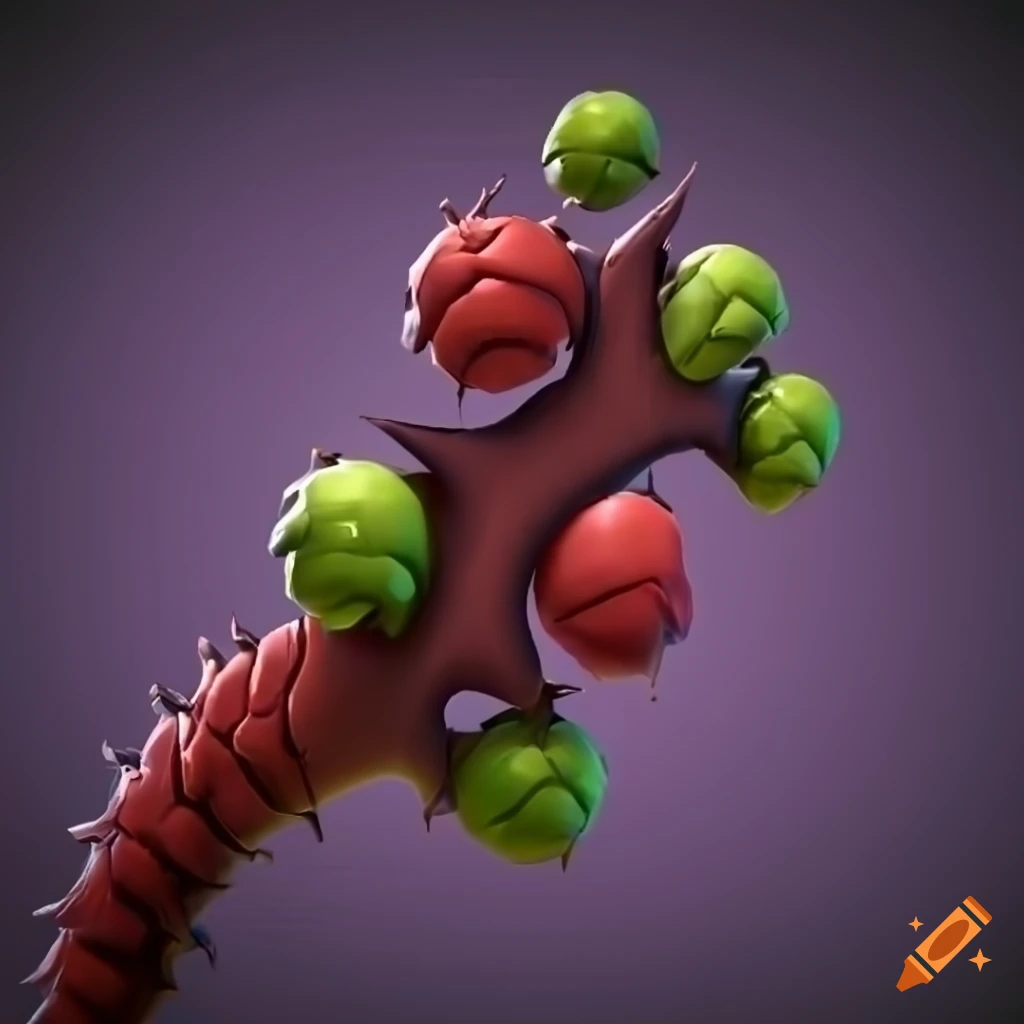 Stylized thorny brambles on Craiyon