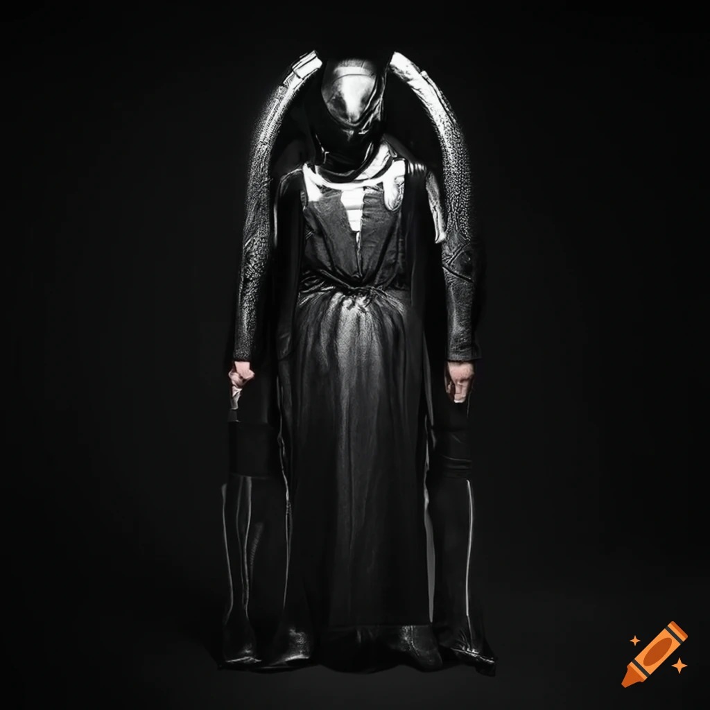 Satanic gothic space suit designed by Rick Owens on Craiyon