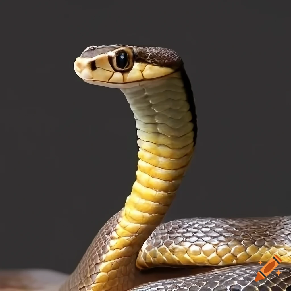 Highly detailed image of an inland taipan slithering in wildlife ...