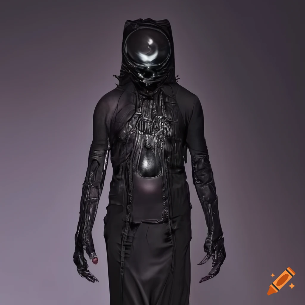 Satanic gothic space suit designed by rick owens on Craiyon