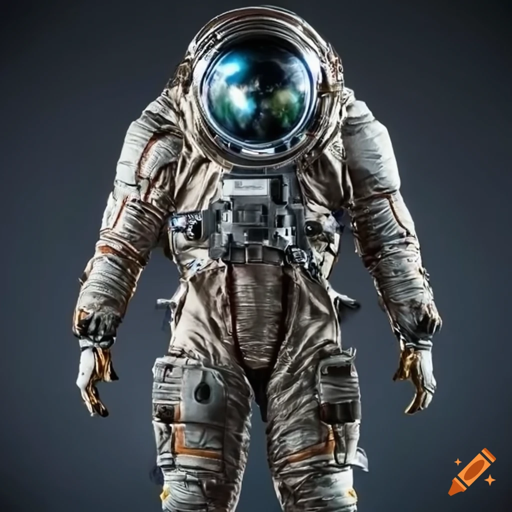 Realistic advanced spacesuit with alien tech on full body on Craiyon