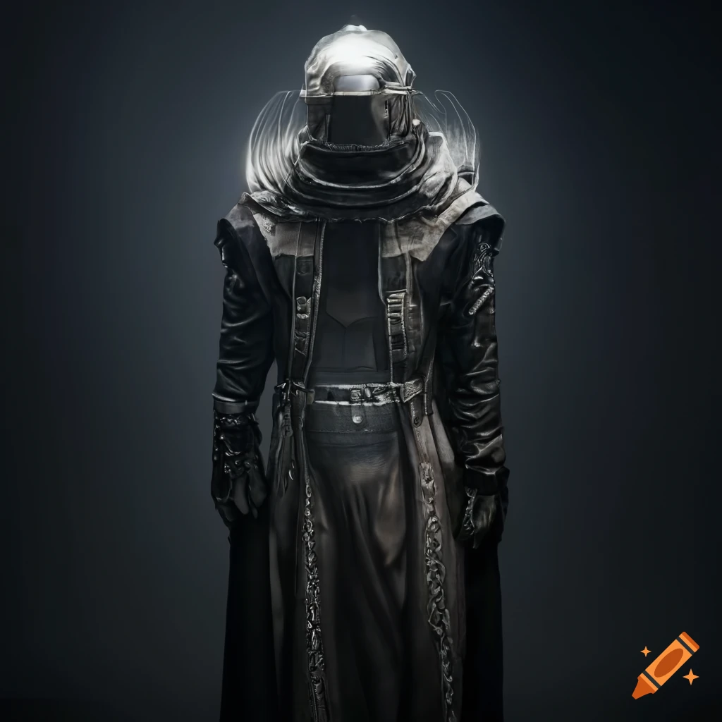 Trader king in sci-fi spacesuit gothic robe with hyperrealistic details ...