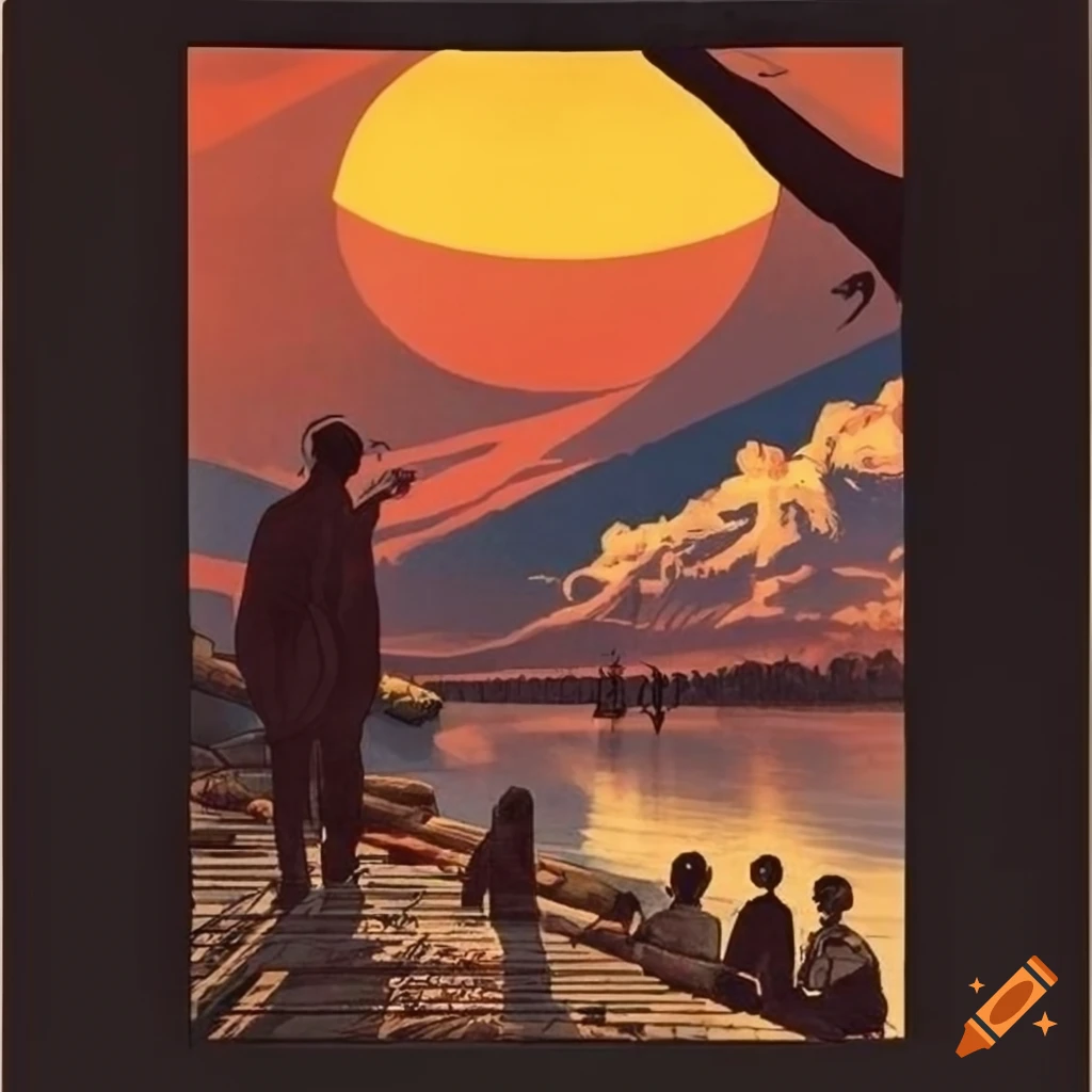 Mescaline graphic novel zatoichi vintage travel poster on Craiyon