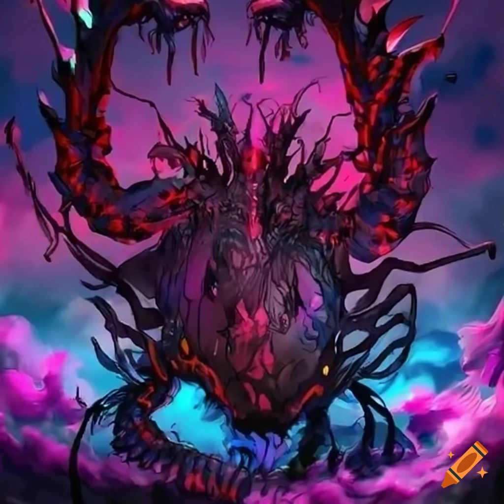 Creatures converging into one monster on Craiyon