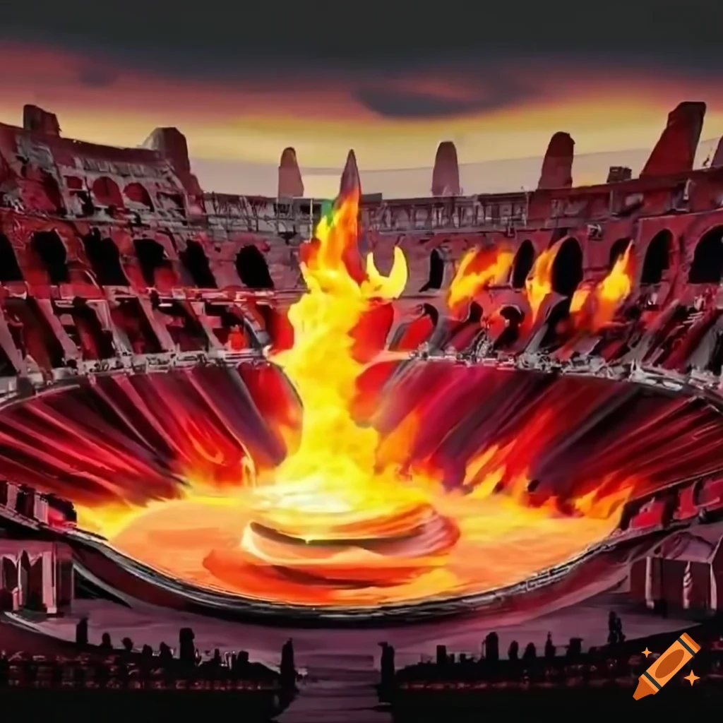 Fire coliseum on Craiyon