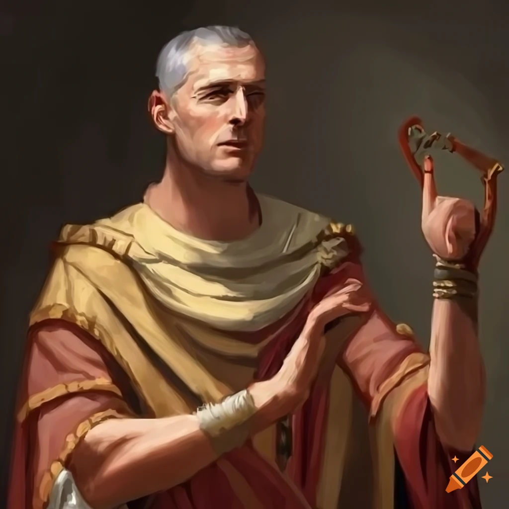 Roman senator in the style of the game gwent addressing the senate on ...