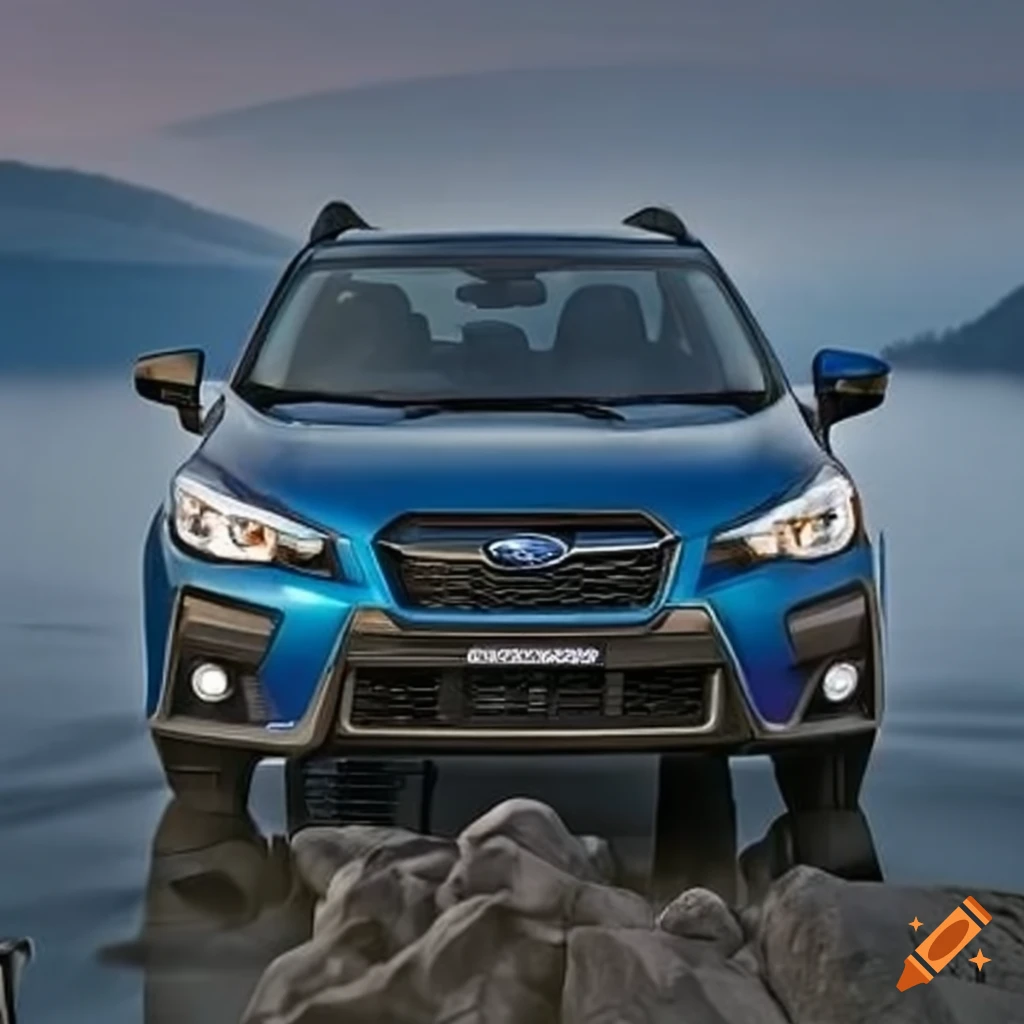 Blue subaru xv on a hill on Craiyon