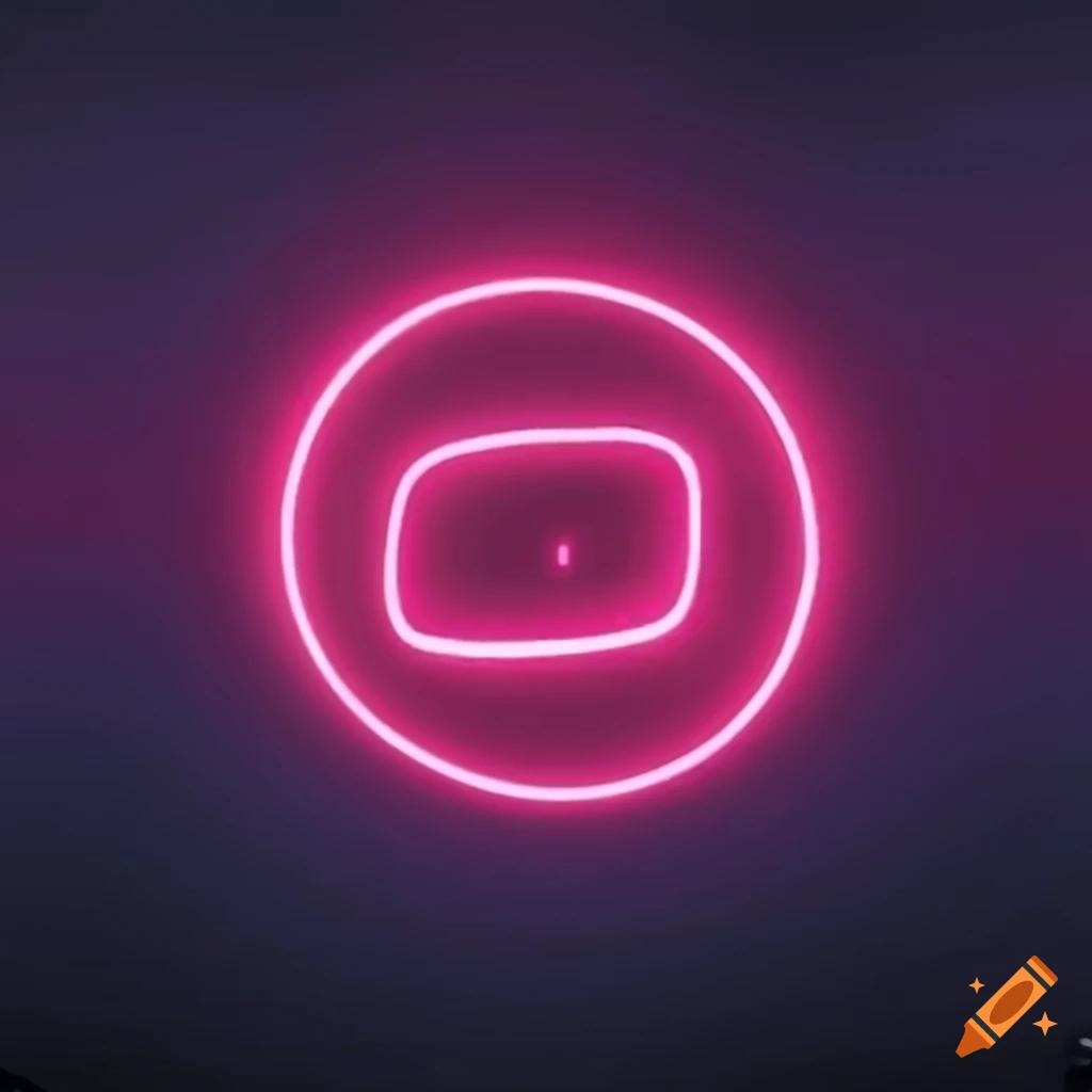 Neon wave logo design for youtube channel on Craiyon