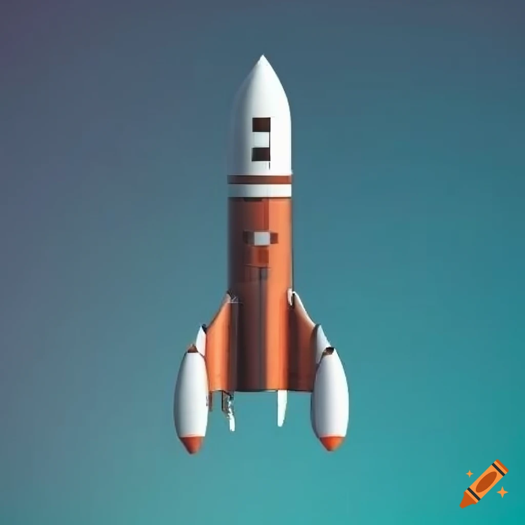 Realistic top view of a rocket ship on Craiyon