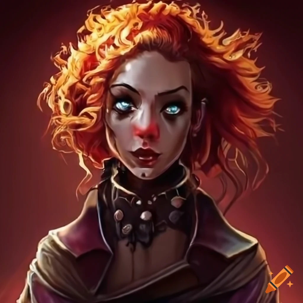 Female spellslinger character on Craiyon