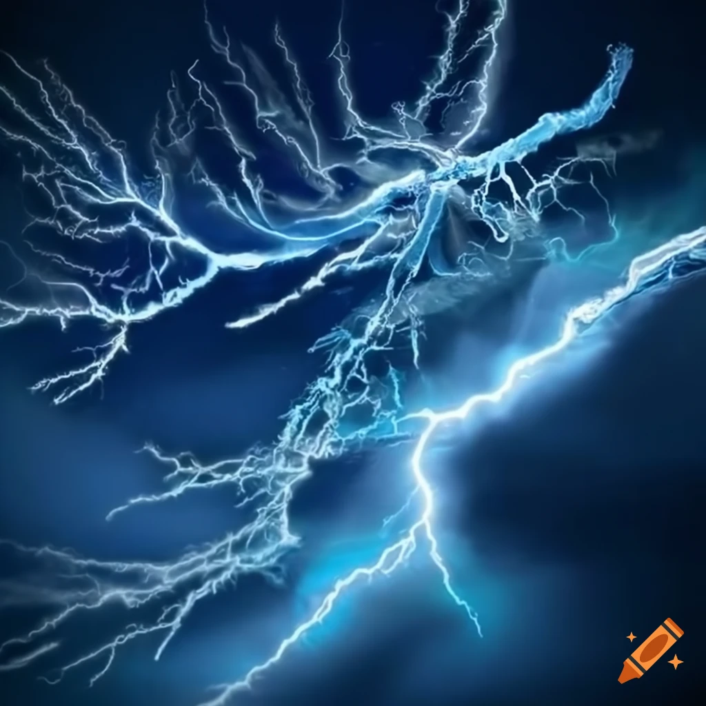 Ice lightning on Craiyon