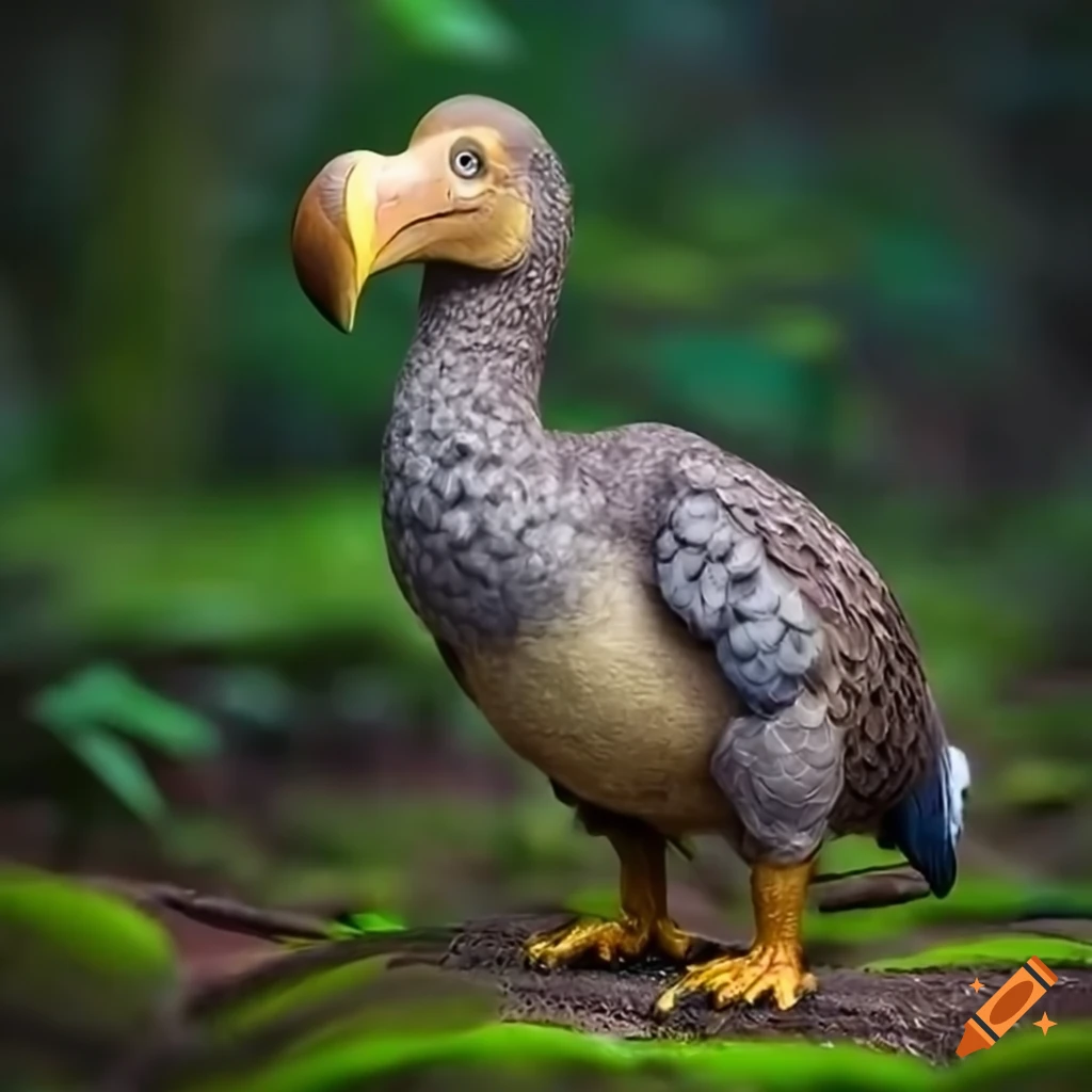 Realistic dodo bird in a forest setting on Craiyon