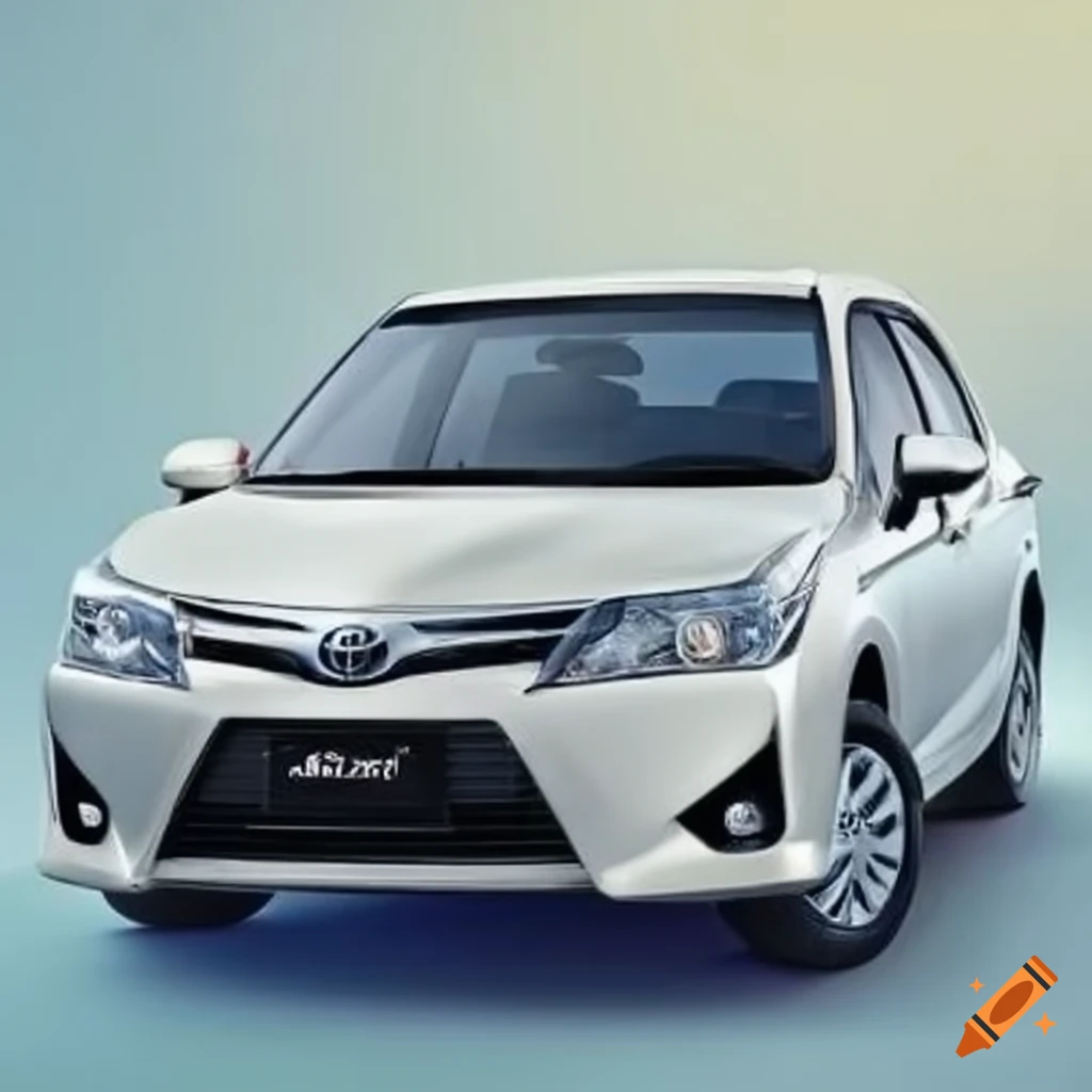 Toyota corolla axio 2015 in white color on Craiyon