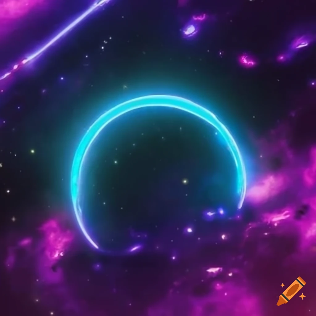 Neon space on Craiyon