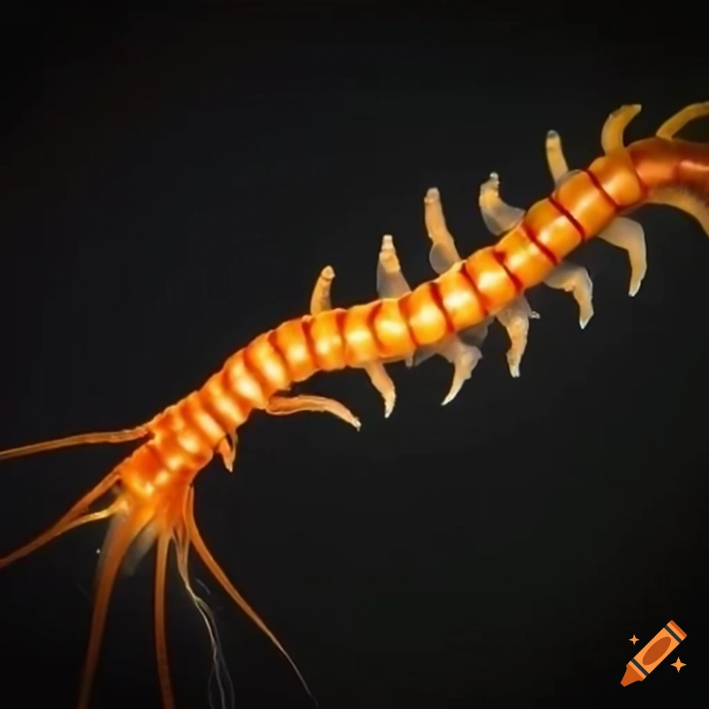 Unique sea creature: centipede jellyfish hybrid in its natural habitat ...