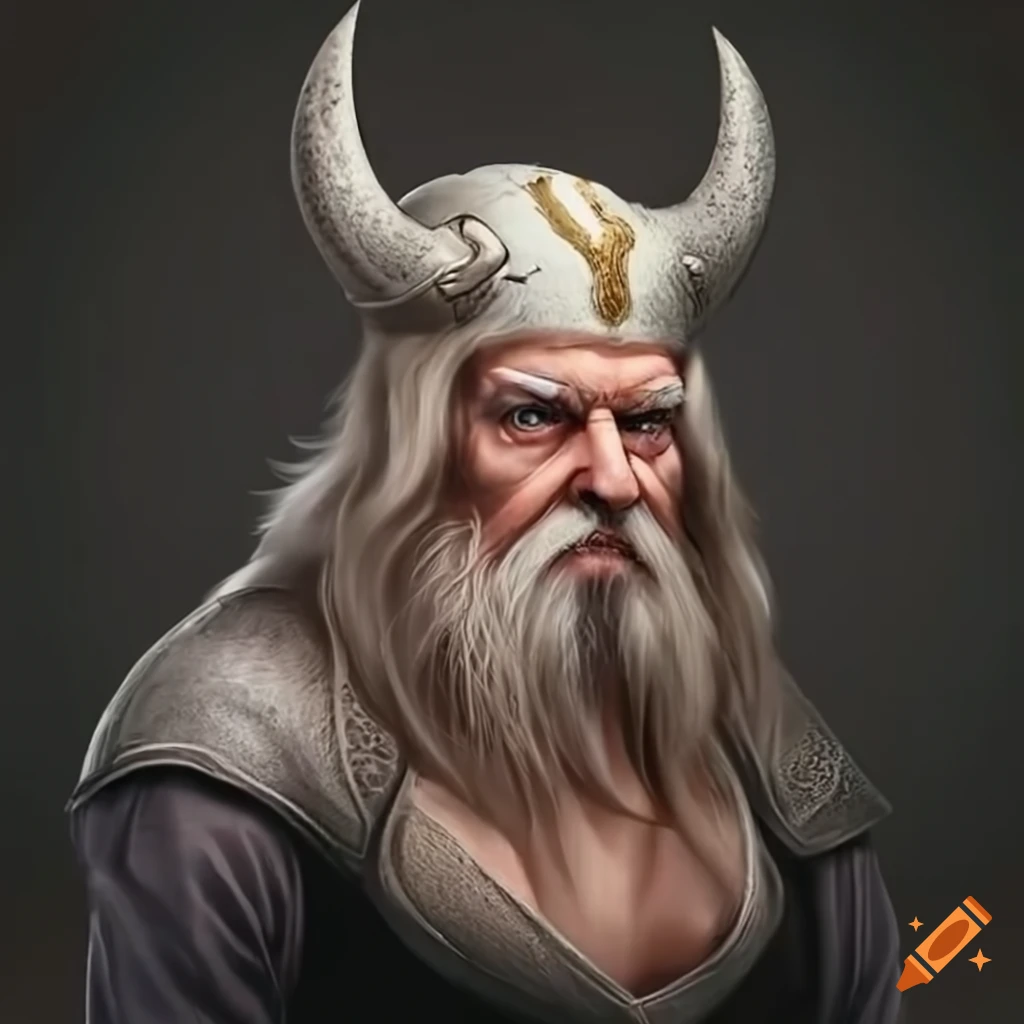 Odin portrayed in hyper-realistic style on Craiyon