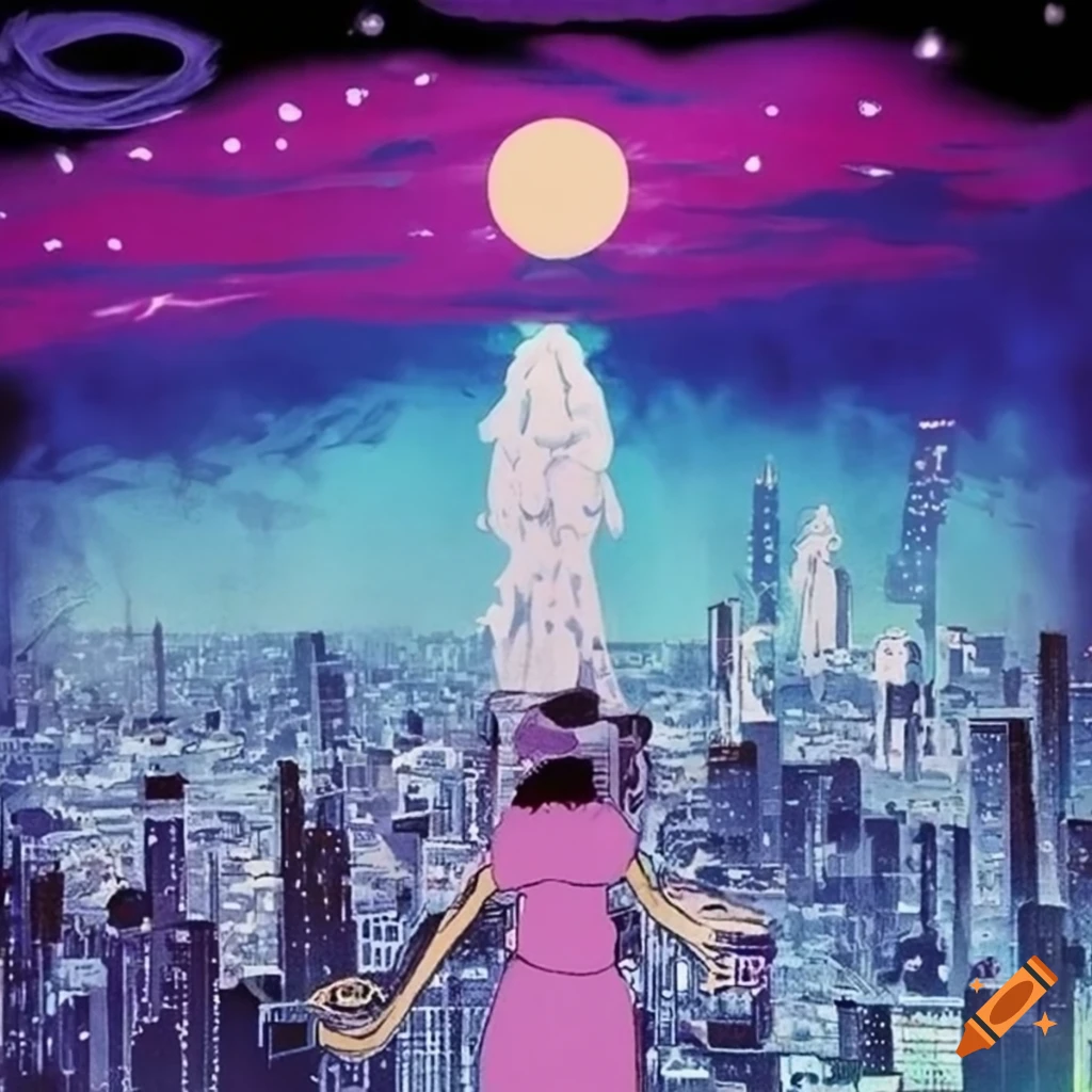 Chiho aoshima's lo-fi fantasy movie poster for midnight city on Craiyon