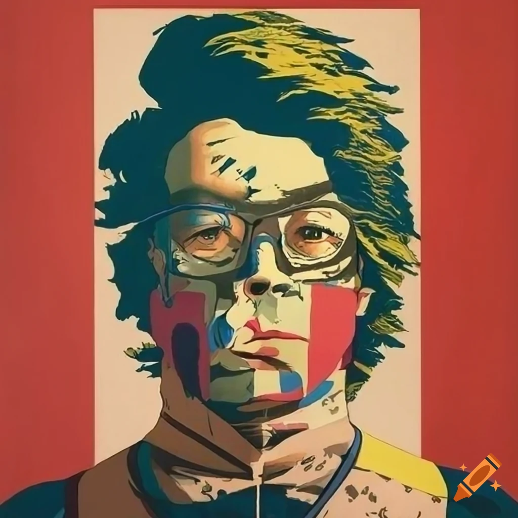 Vintage travel poster themed after zatoichi in lsd graphic novel style ...