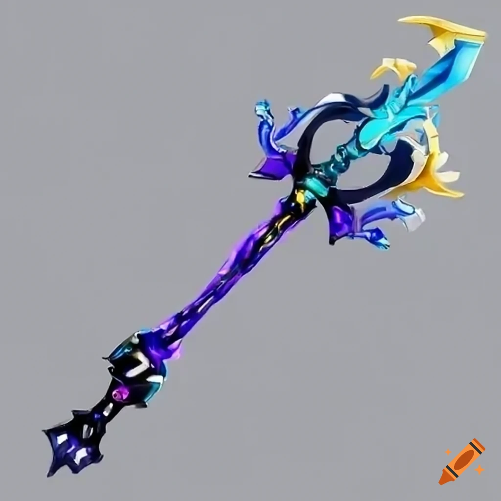 Sapphire machine keyblade on Craiyon