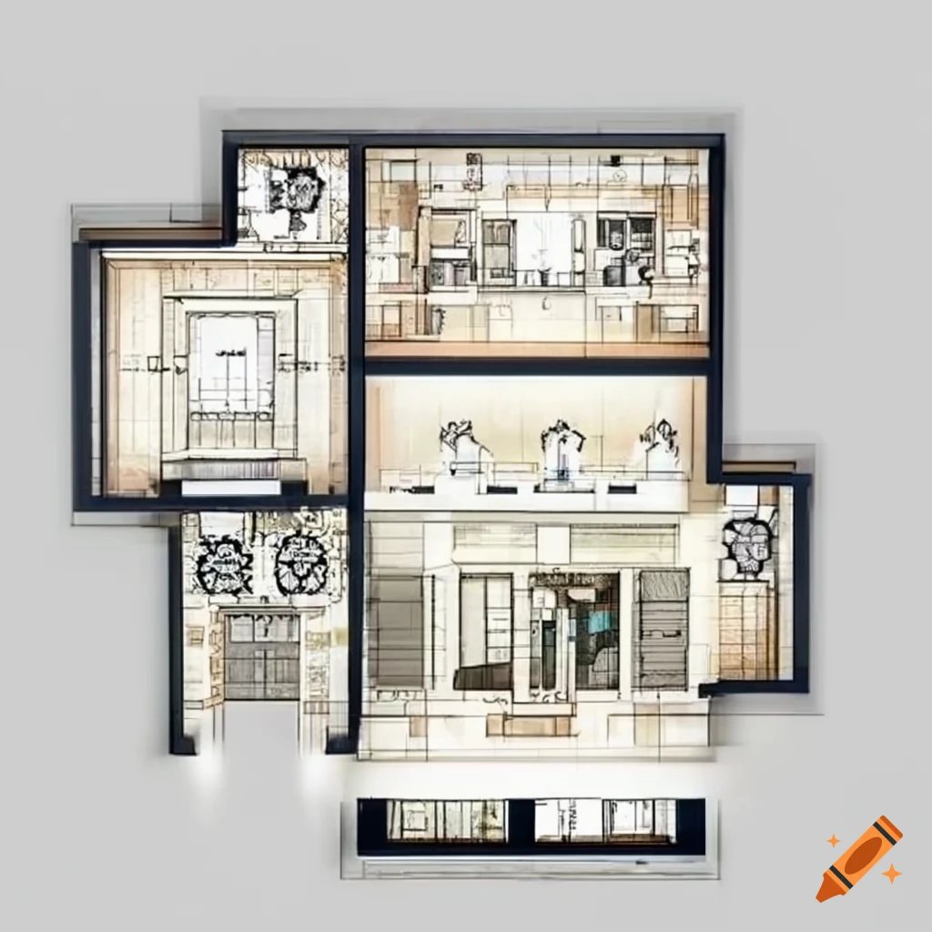 Layout floor plan of rolex store on Craiyon