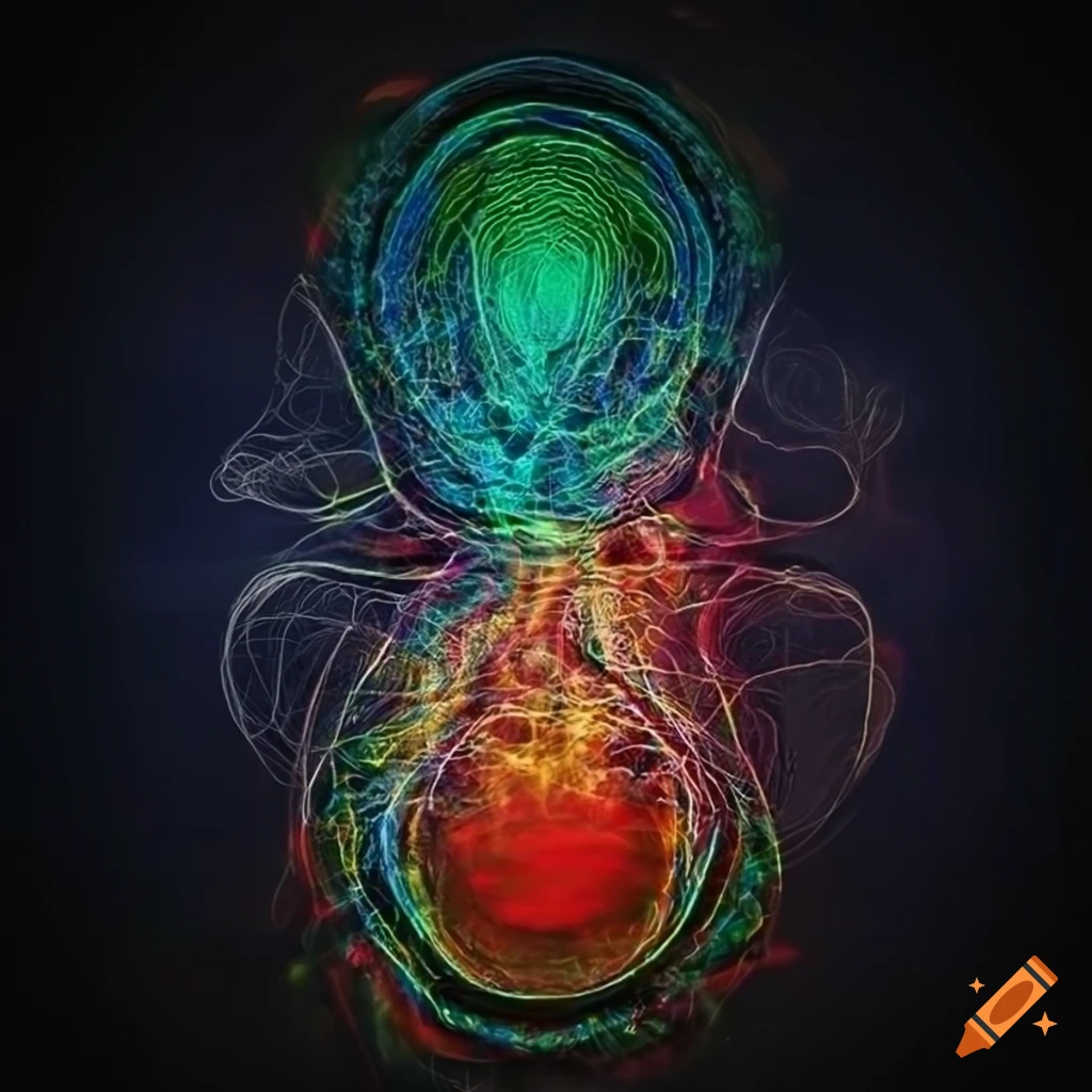 Illustration showing interconnectedness of all living beings on Craiyon