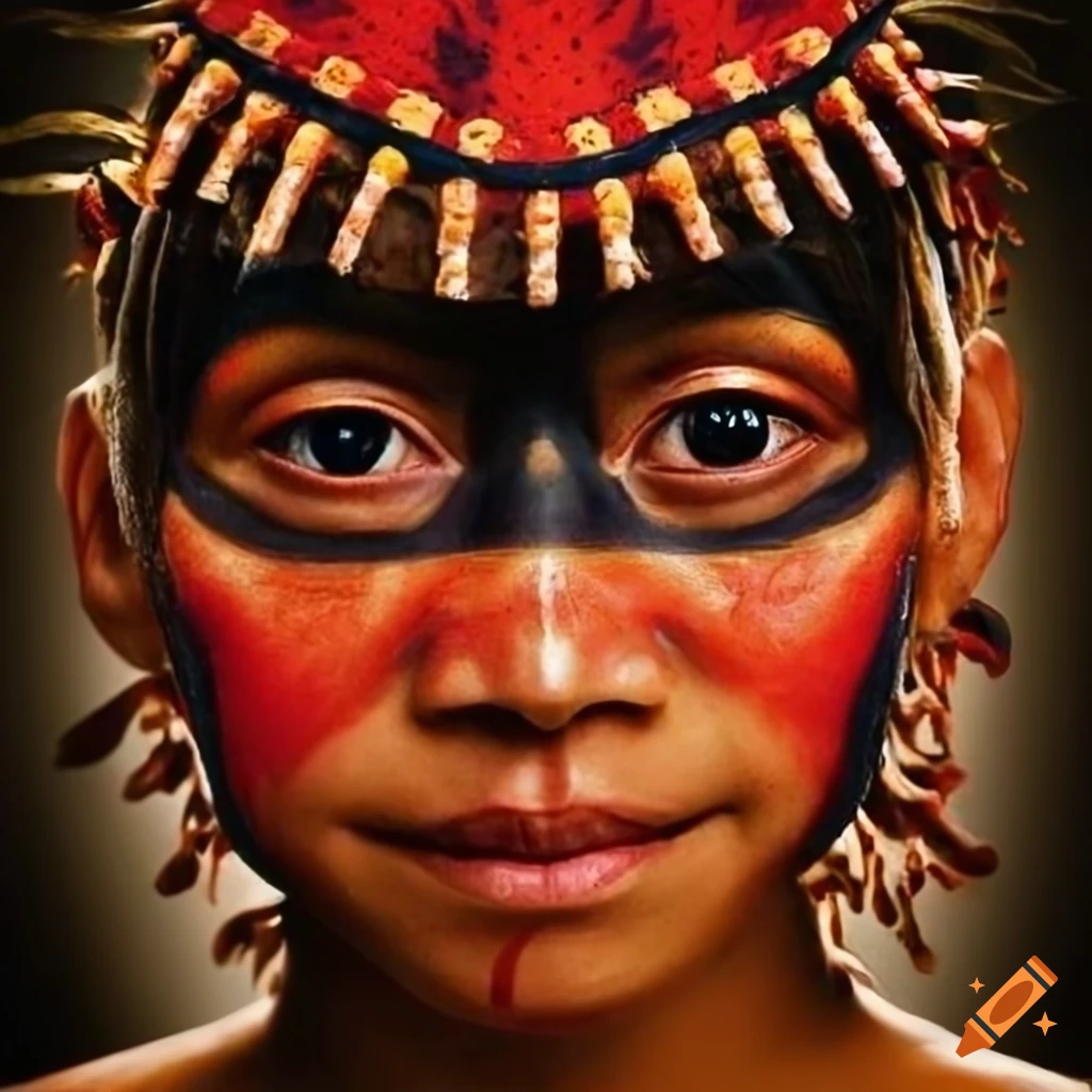 Indigenous yanomami pattern art on Craiyon