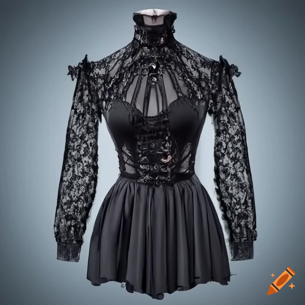 Traditional gothic outfit on Craiyon