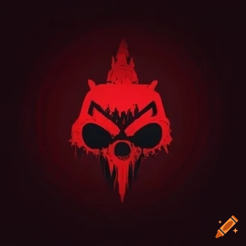 Nightmare gaming logo in red and black with minimal design on Craiyon
