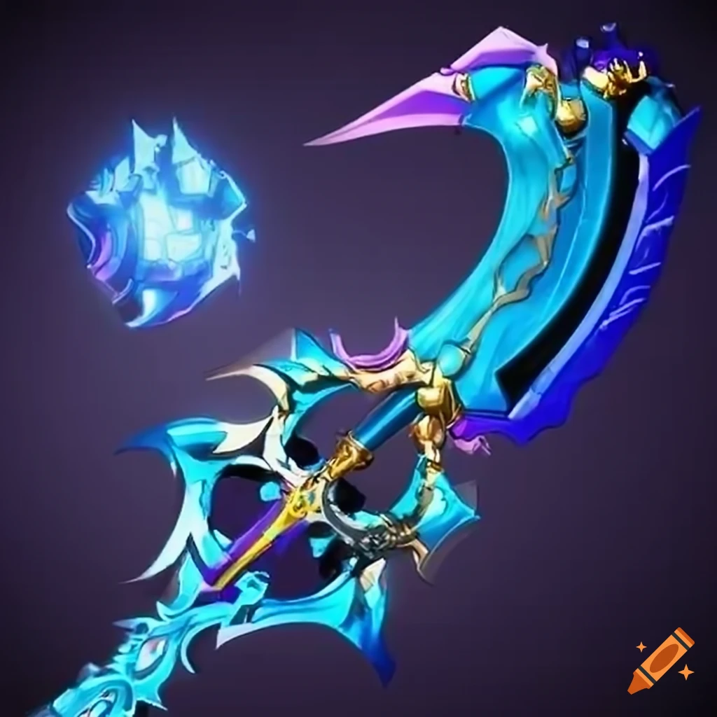 Sapphire machine keyblade on Craiyon