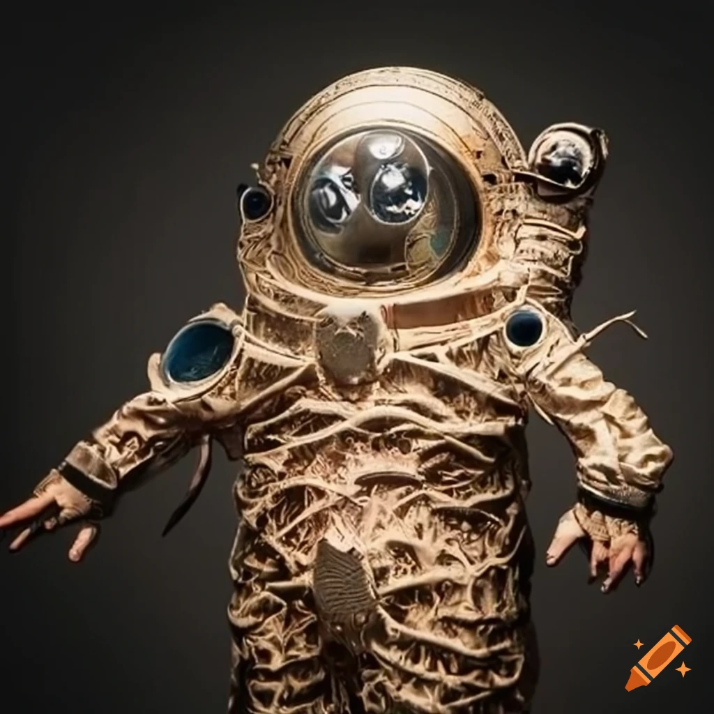 Victorian era child astronauts playing in insect-made space suits on ...