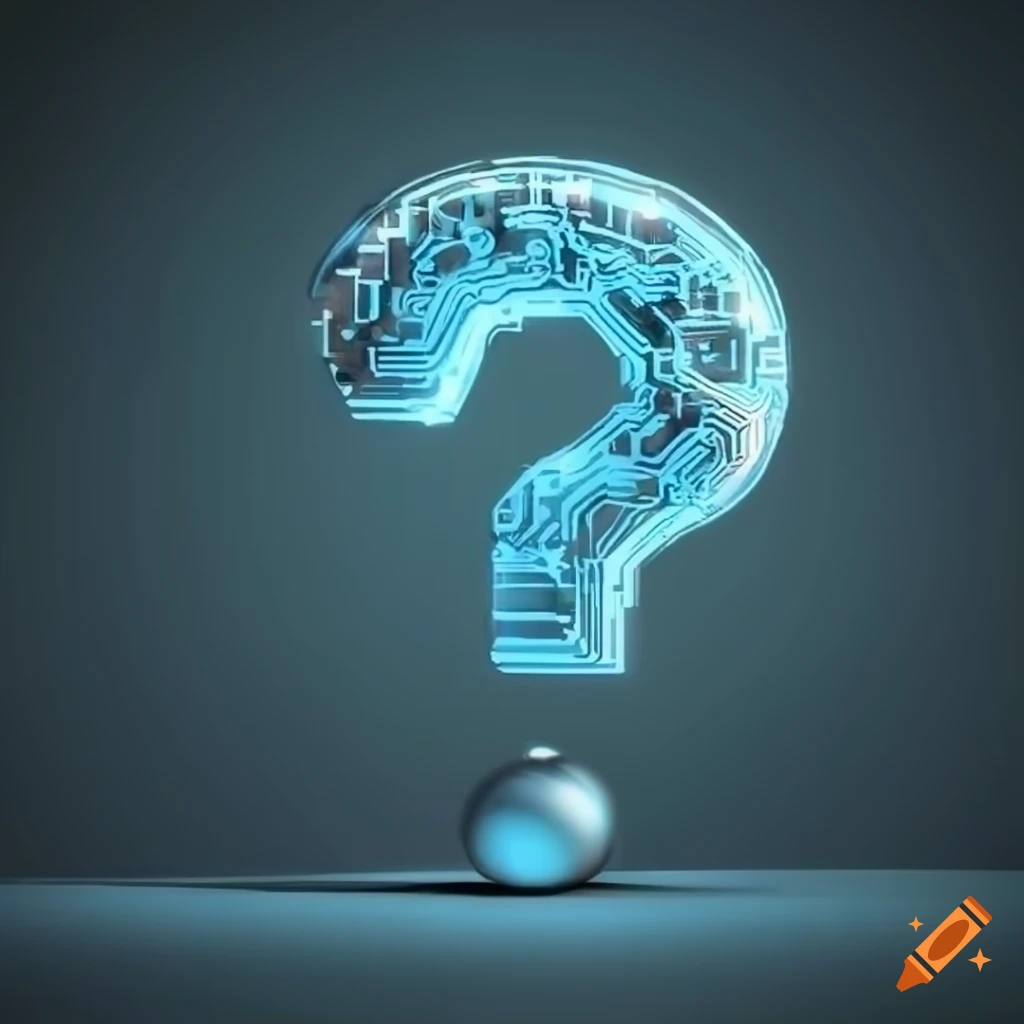 Question mark symbolizing artificial intelligence on Craiyon