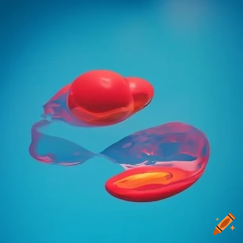 Abstract floating shapes on Craiyon