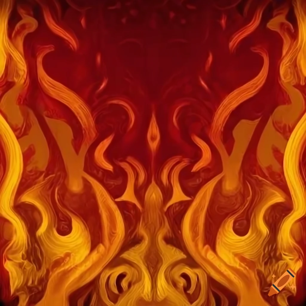 Light flame medieval pattern in red and yellow colors in 4k resolution ...