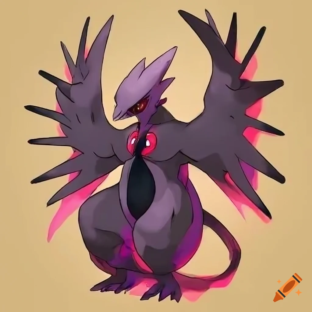 Demon-type pokemon character on Craiyon