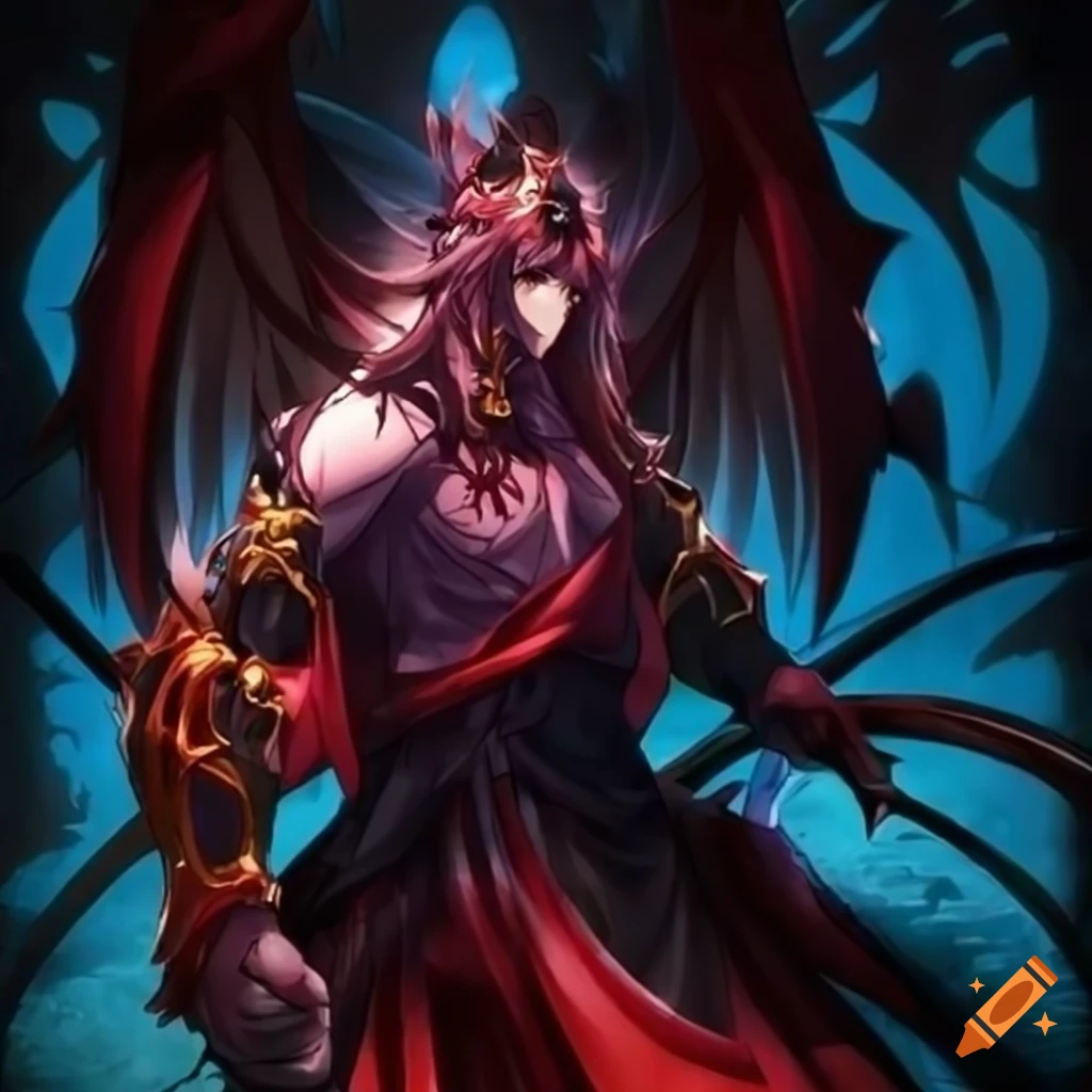 Anime heaven fairy demon commander on Craiyon