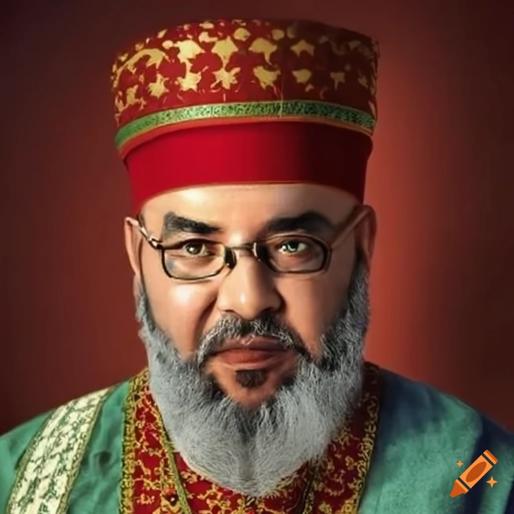 Mohammed 6 king of morocco with the head of a duck on Craiyon