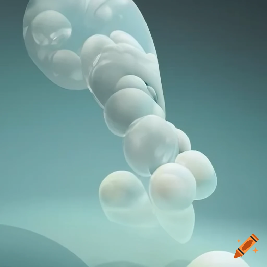 Floating shapes abstract art on Craiyon