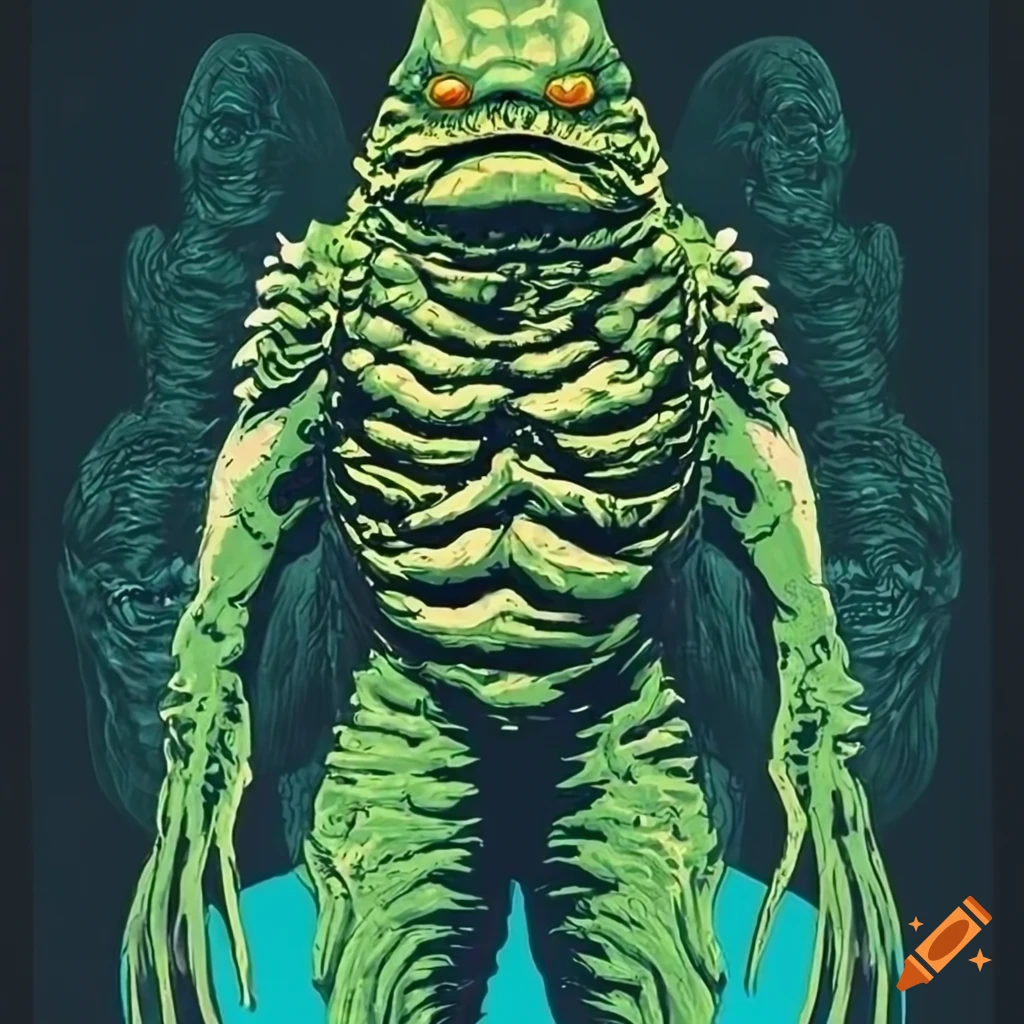 Creature from the Black Lagoon inspired by 70s horror movie poster on ...