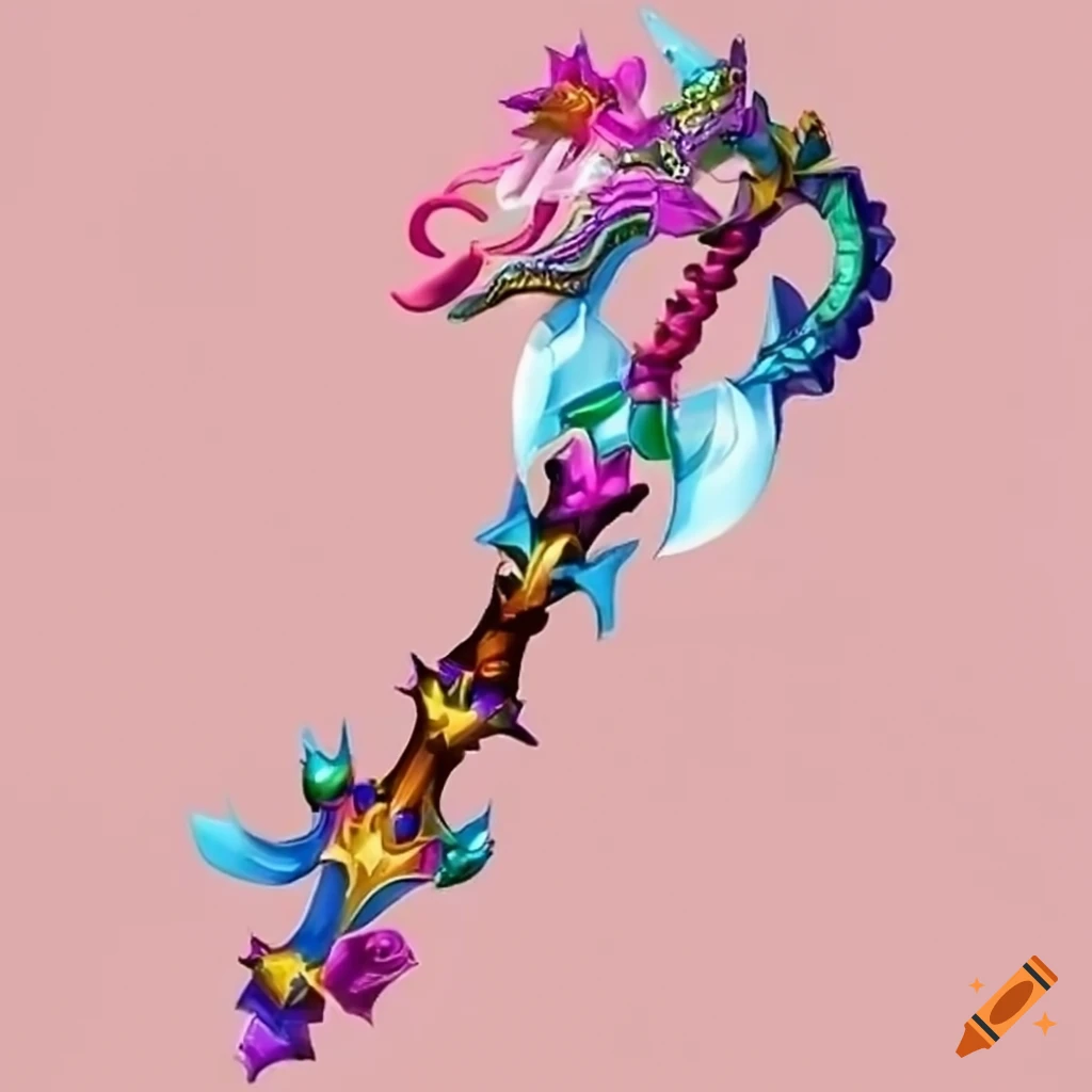 Flower jewel keyblade on Craiyon