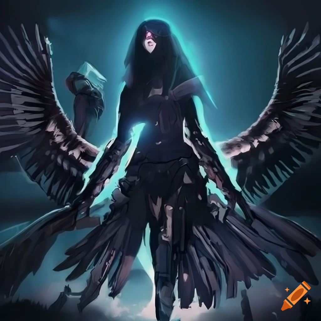 Futuristic raven on Craiyon