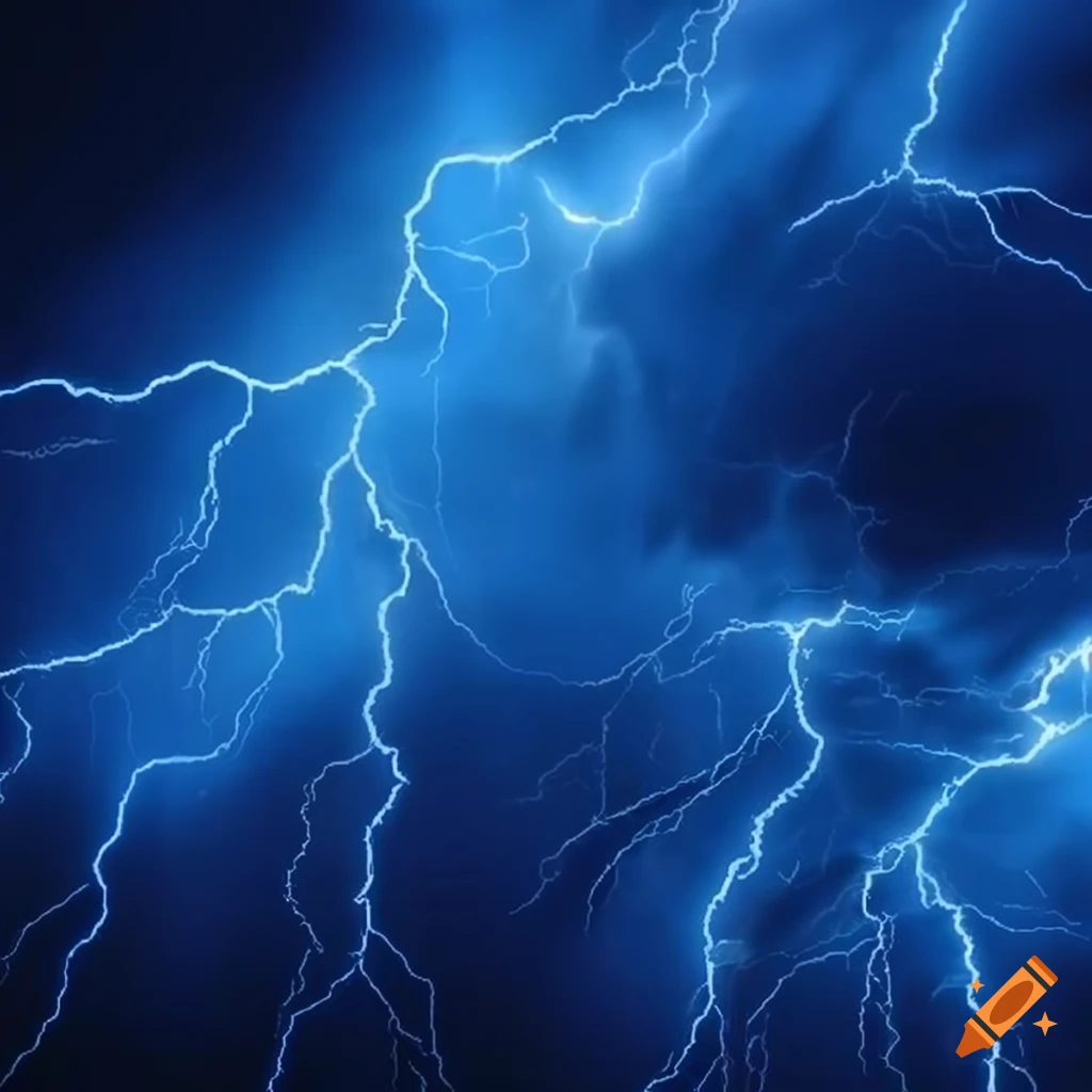 Blue lightning pattern design on Craiyon