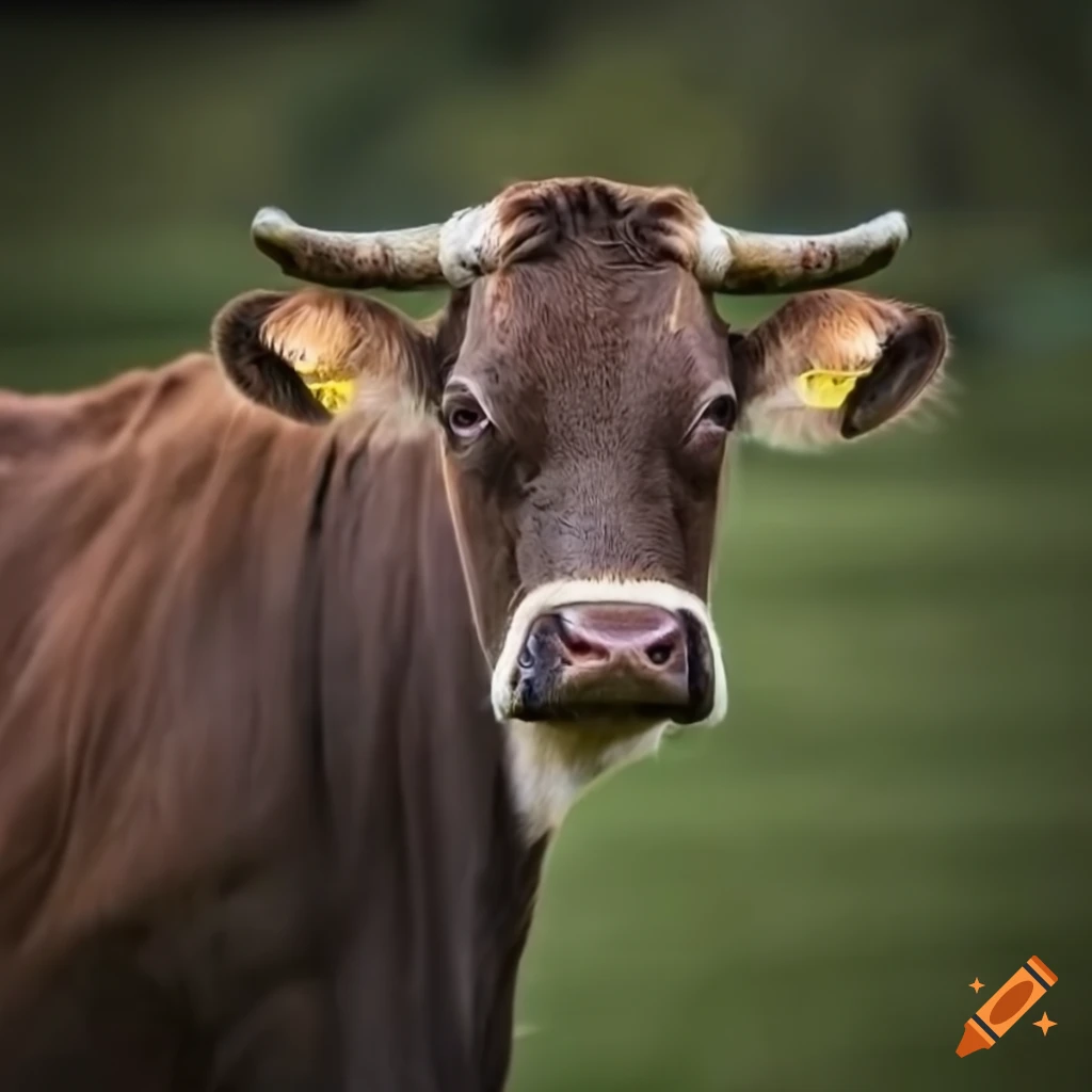 5 cow portraits on Craiyon