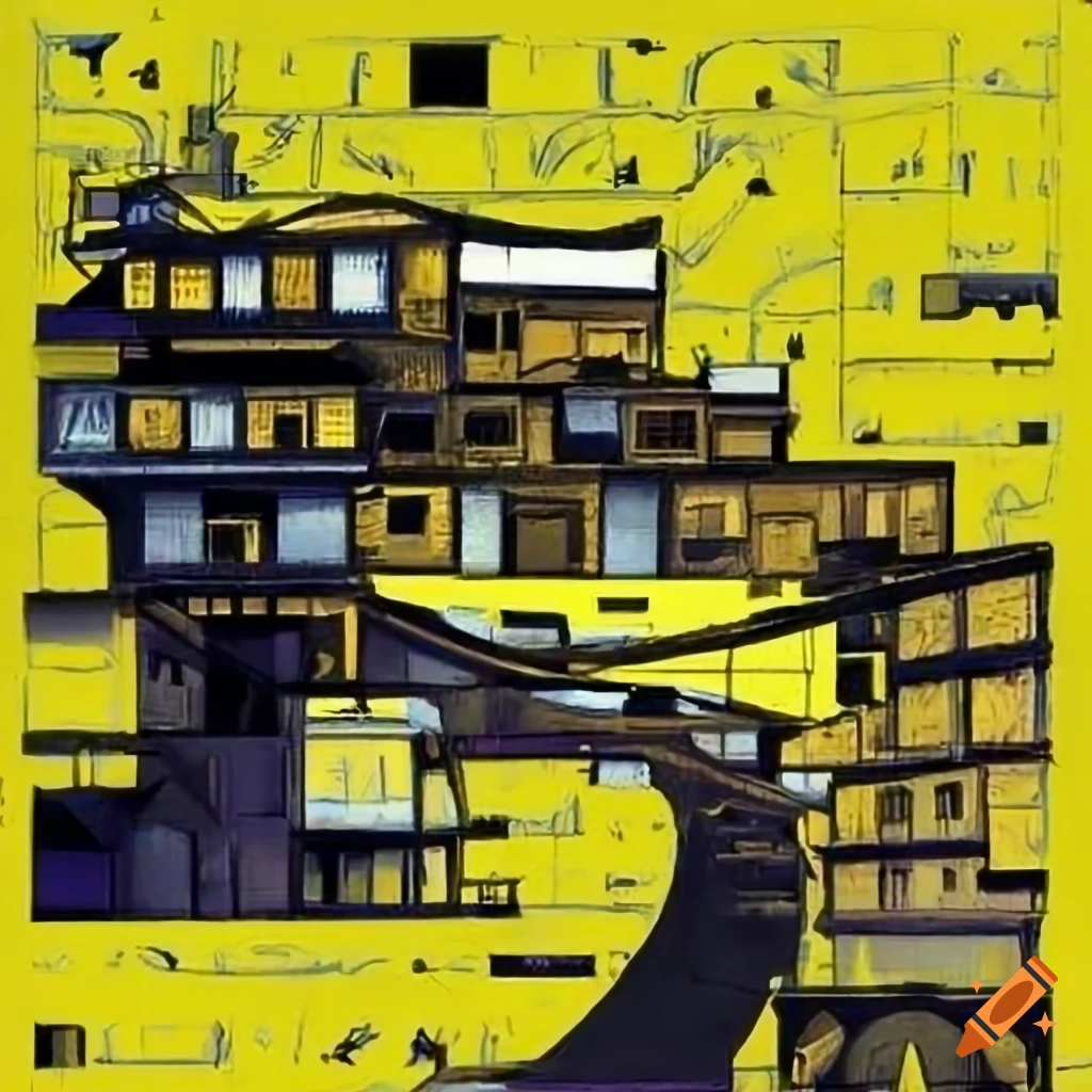 Futuristic colombian favela lizard cuboid industrial acid house ...