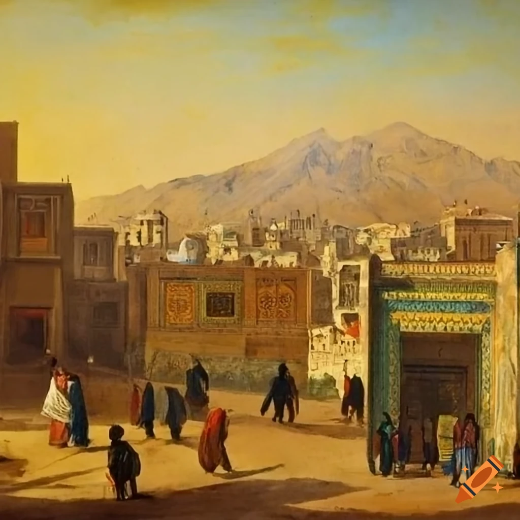 Painting of tehran, capital city of iran in the 19th century on Craiyon