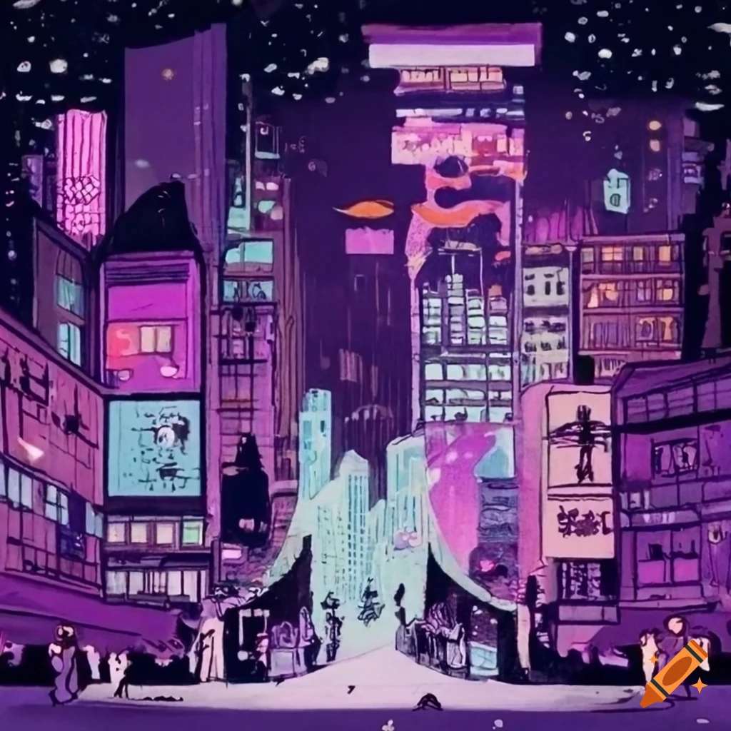 Chiho aoshima's lo-fi fantasy movie poster for midnight city on Craiyon