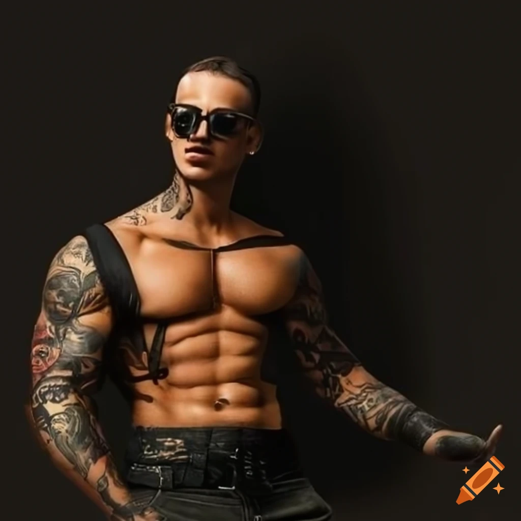 Outfit idea for a chunky, muscular, tanned singer with tribal tattoos ...